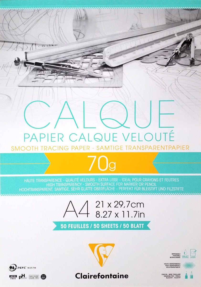 Transparentpapier CALQUE Bogen Clairefontaine – Federfuehrend - Fine ...